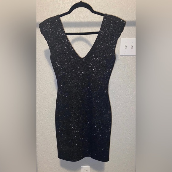 Shasa | Dresses | Black Bodycom Glitter Dress Size Small | Poshmark